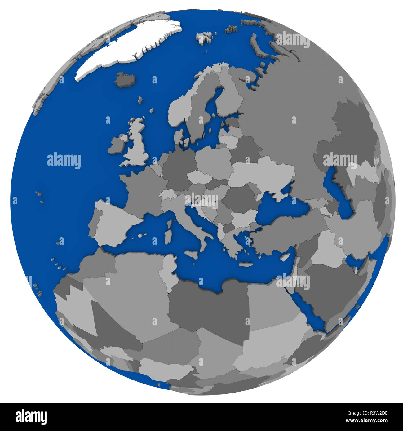 Europe on Earth political map Stock Photo - Alamy