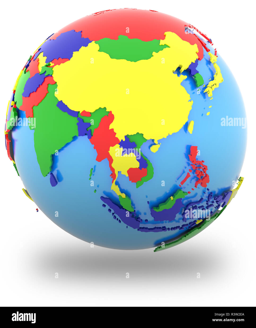 Asia on Earth Stock Photo - Alamy