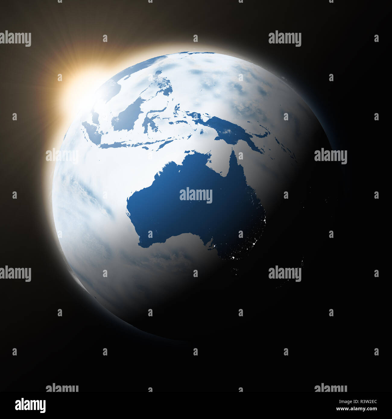 Sun rise over earth hi-res stock photography and images - Alamy