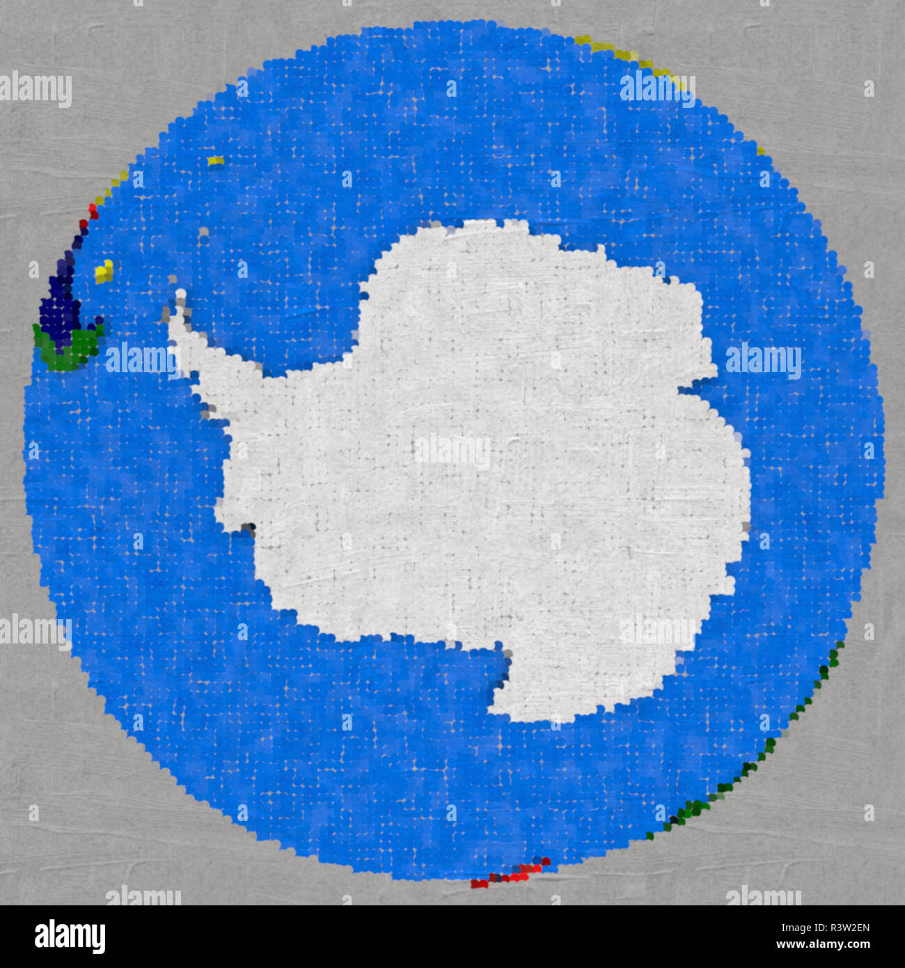 Drawing of Antarctica on Earth Stock Photo - Alamy