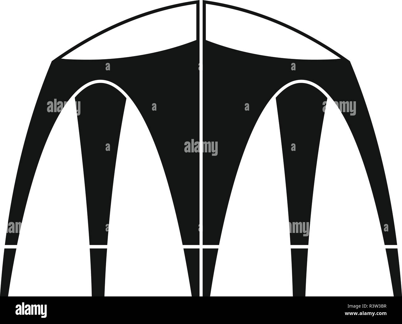Outdoor tent icon. Simple illustration of outdoor tent vector icon for ...
