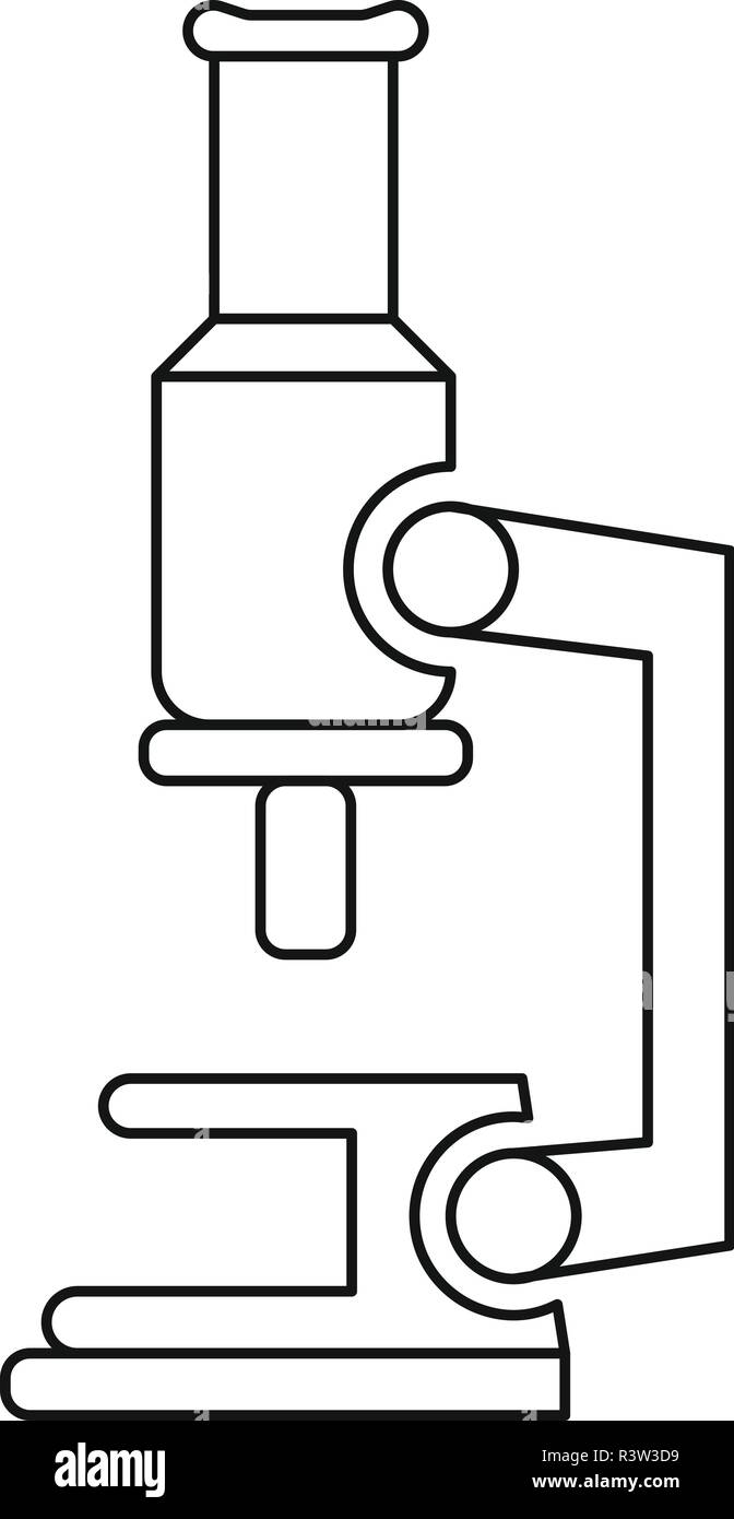 Microscope icon. Outline microscope vector icon for web design isolated ...