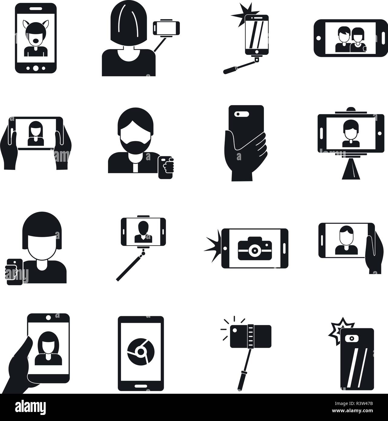 Happy black family photo Stock Vector Images - Alamy