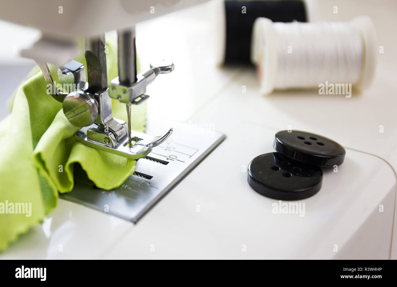 sewing machine white Stock Photo - Alamy