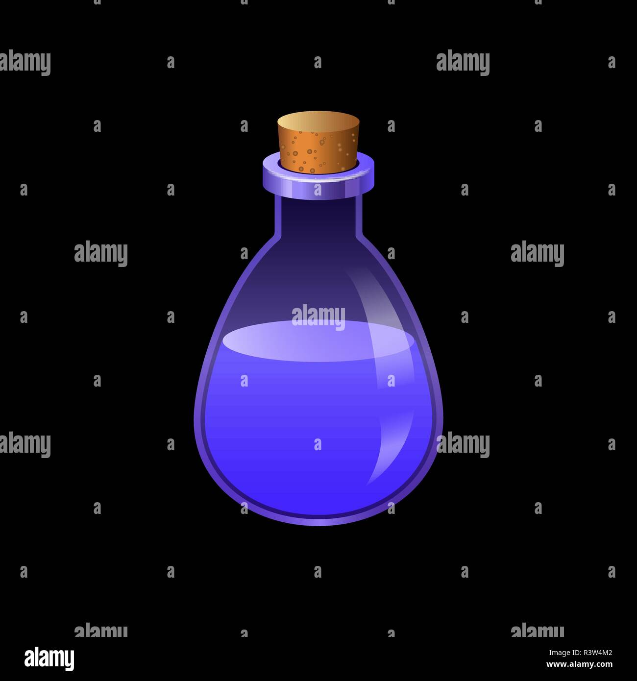 Blue flask icon. Cartoon of blue flask vector icon for web design ...