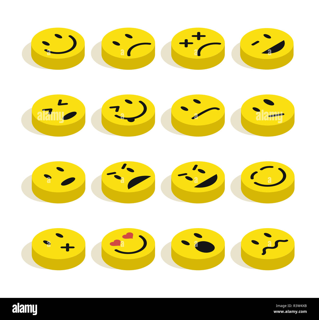 Angry emoticon funny pictogram Cut Out Stock Images & Pictures - Alamy