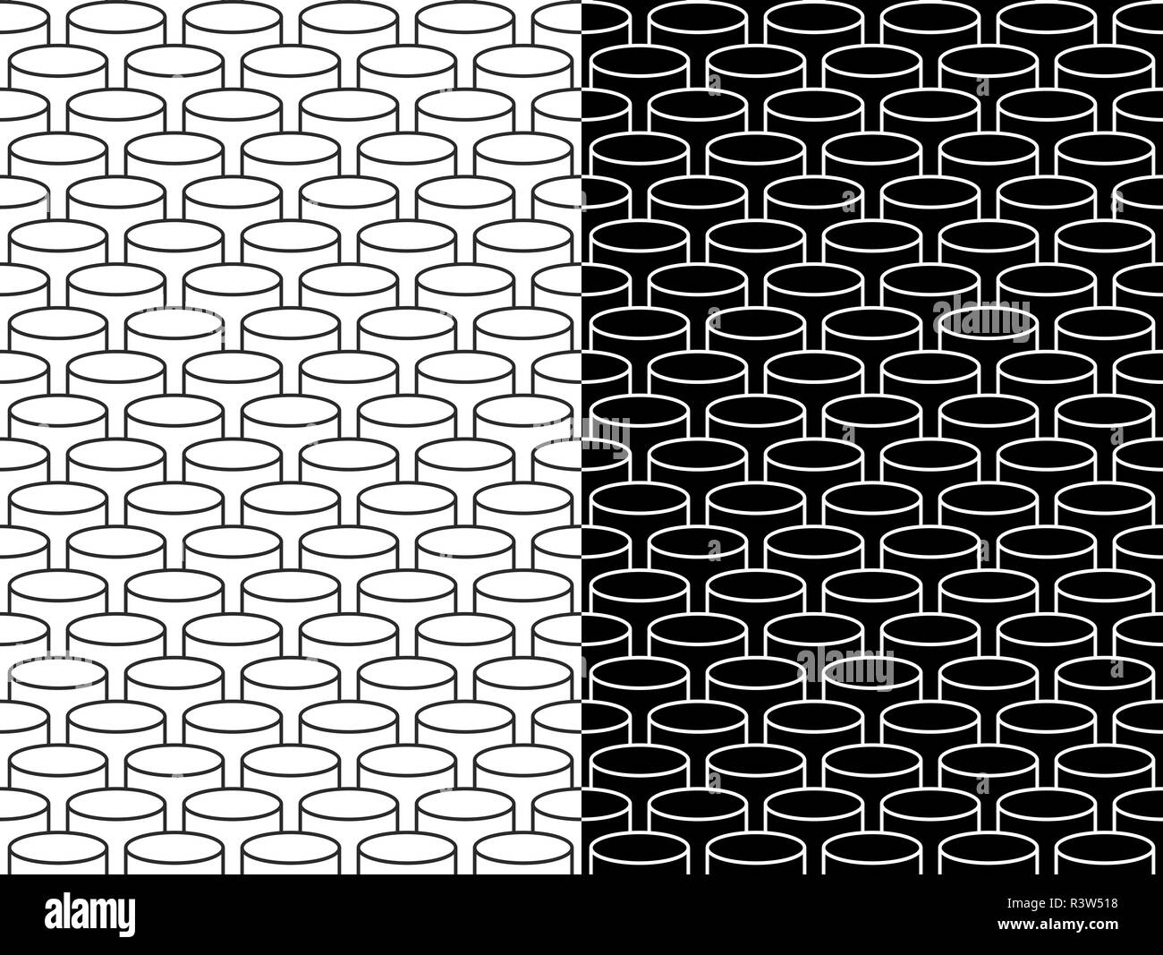 Isometric 3d line circle pattern background Stock Photo - Alamy