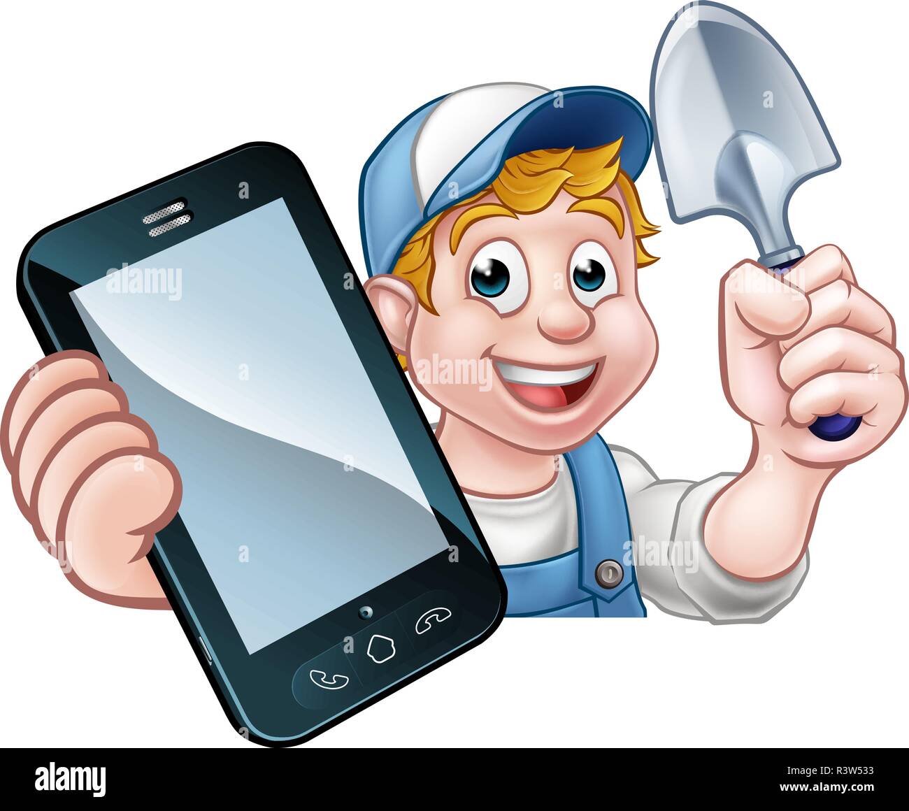 Mobile app smartphone man Stock Vector Images - Alamy