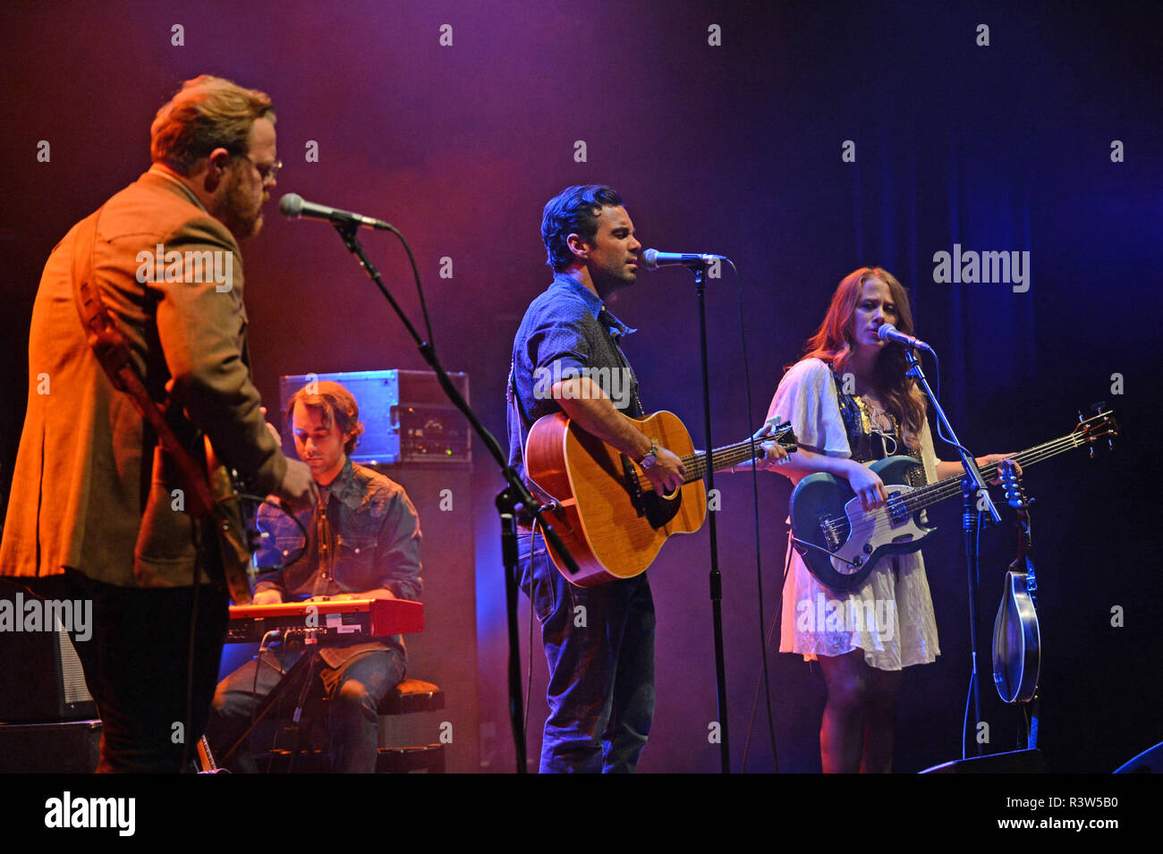 The Lone Bellow band playing at Mareel in the Shetland Isles Scotland ...