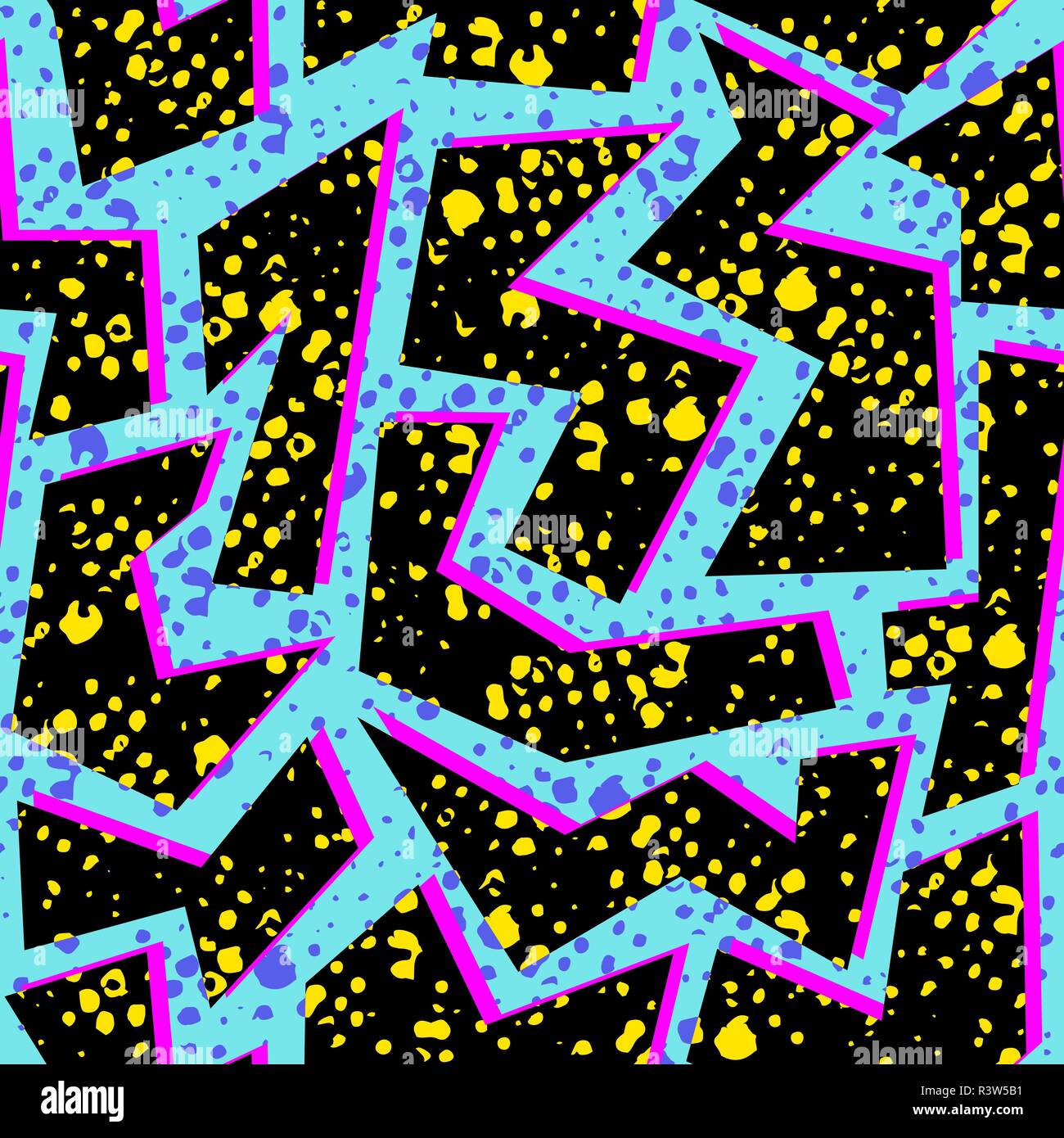 Retro 80s seamless pattern background Stock Photo - Alamy