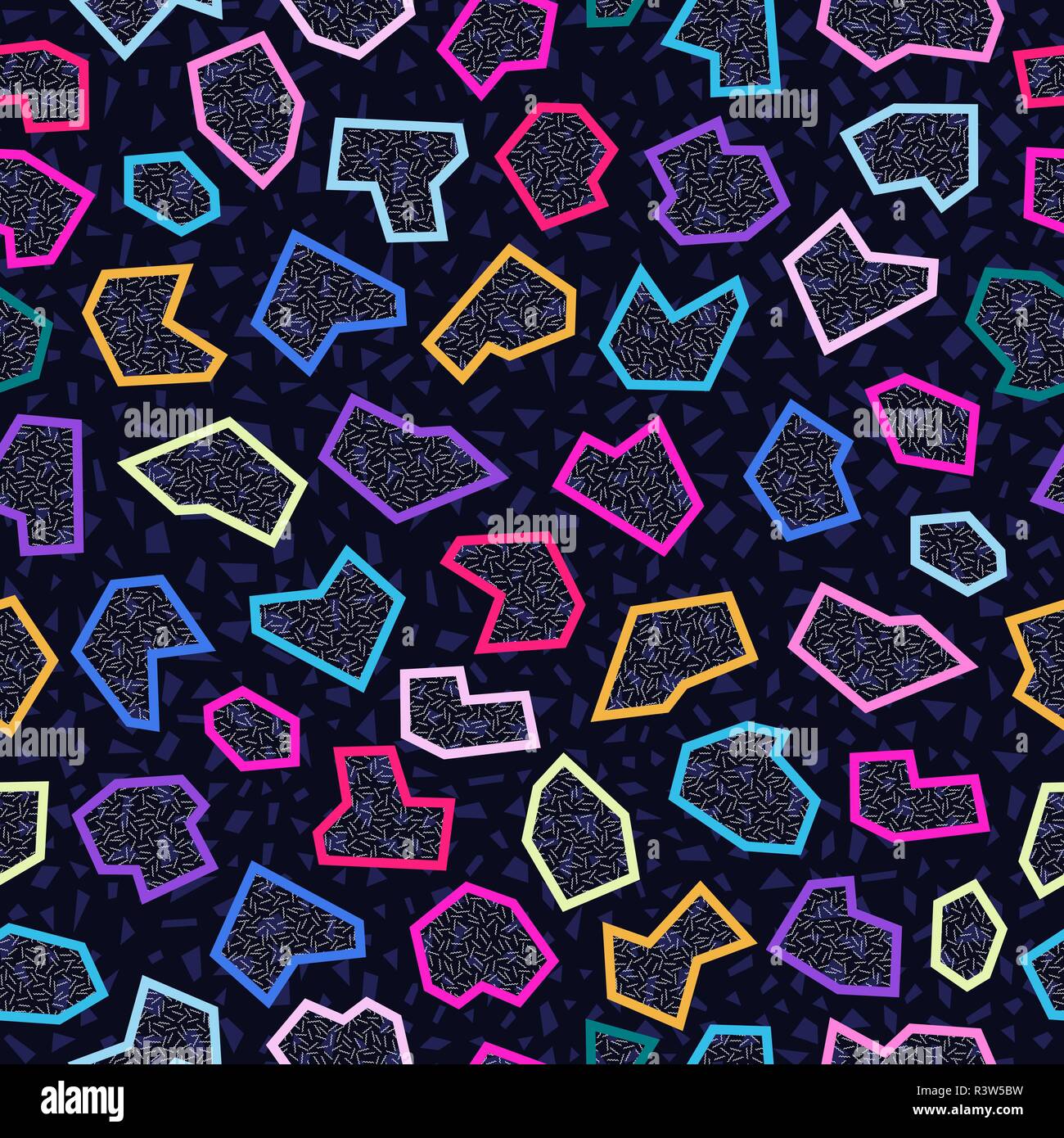 Retro 80s seamless pattern background Stock Photo - Alamy