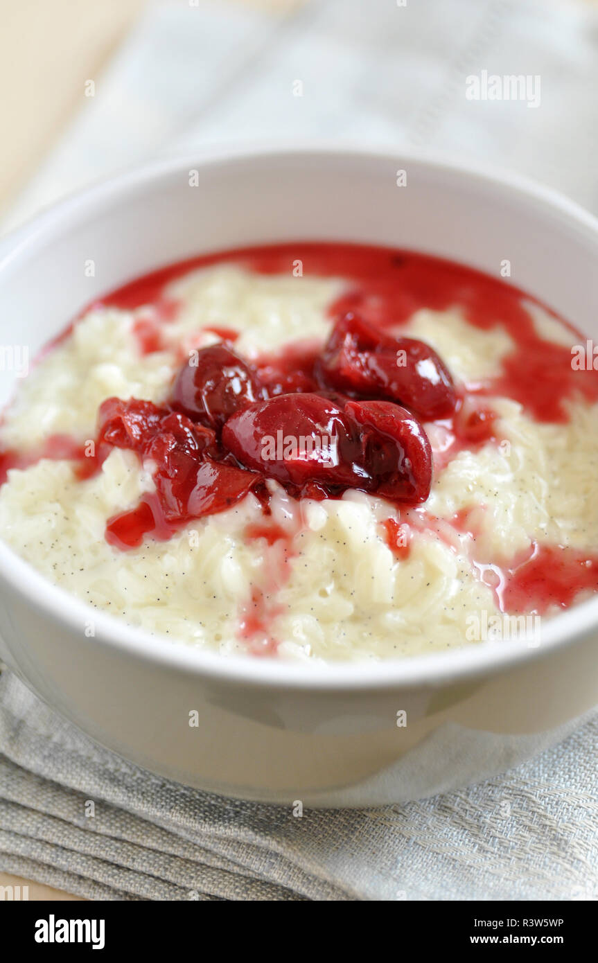 Milk Rice Pudding Stock Photo - Alamy