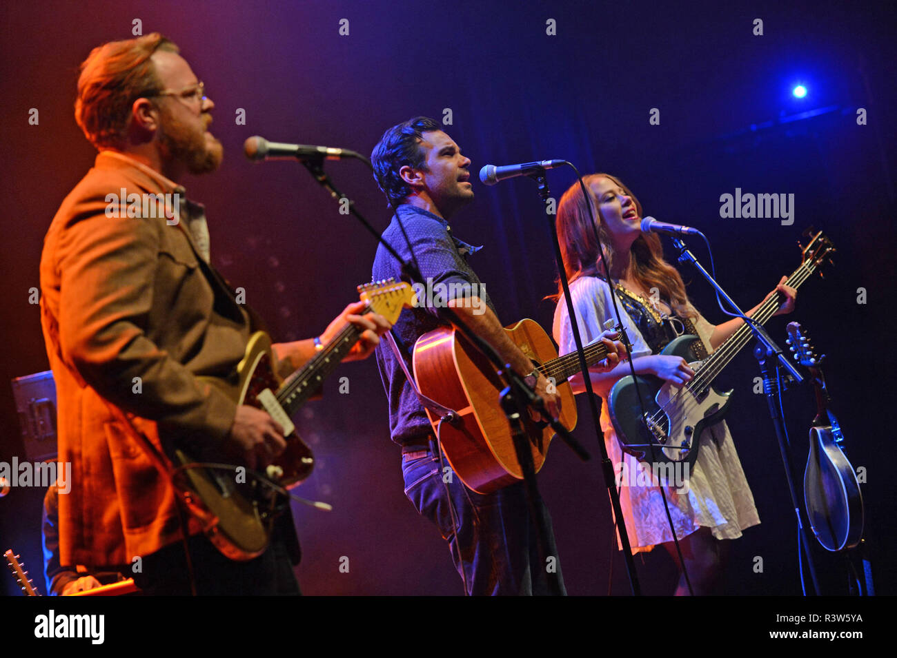 The Lone Bellow band playing at Mareel in the Shetland Isles Scotland ...