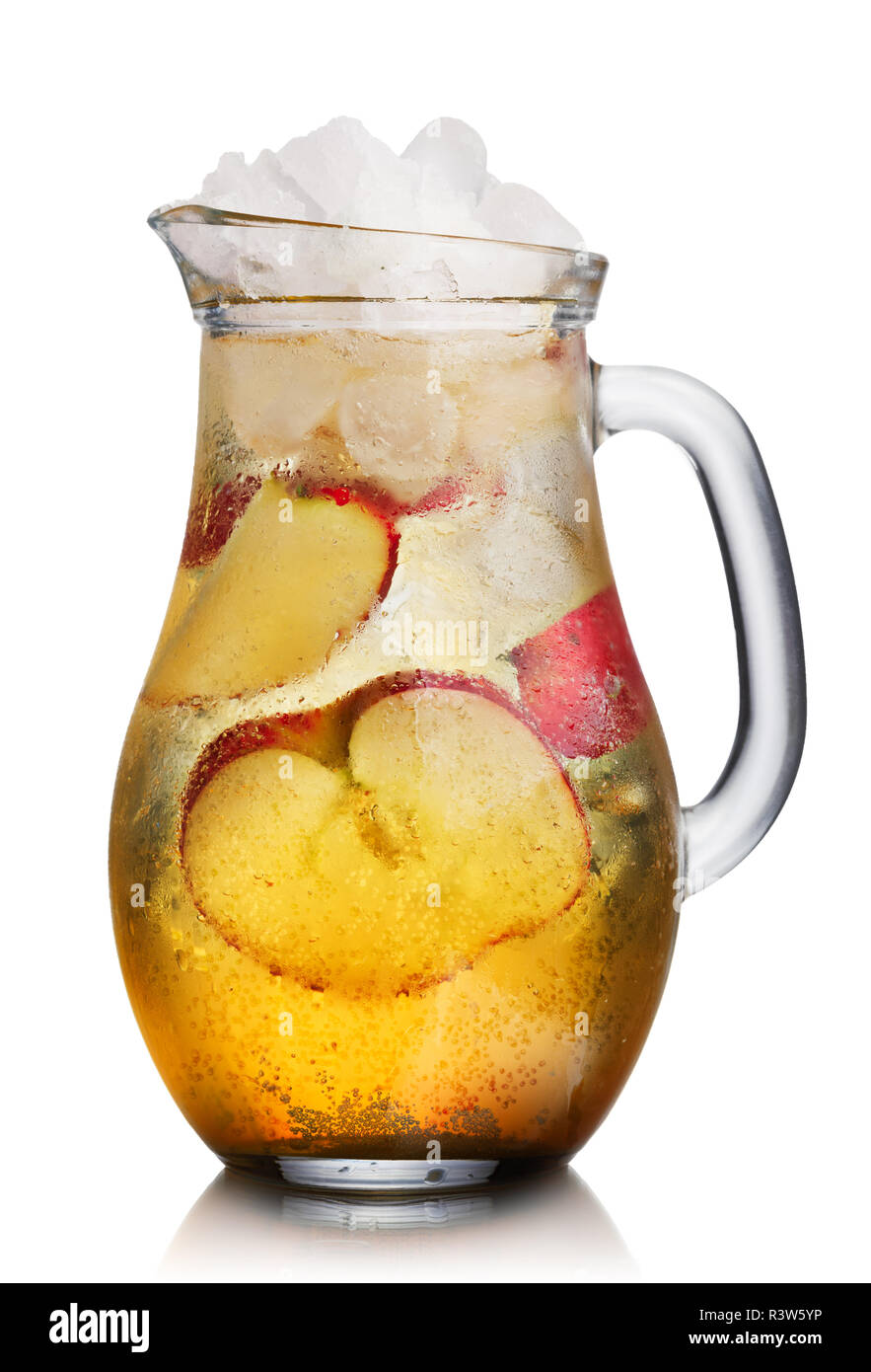 Apple spritzer (apfelschorle) pitcher Stock Photo - Alamy