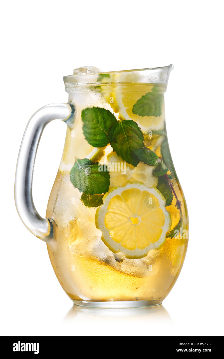 Iced tea in a jug Stock Photo - Alamy