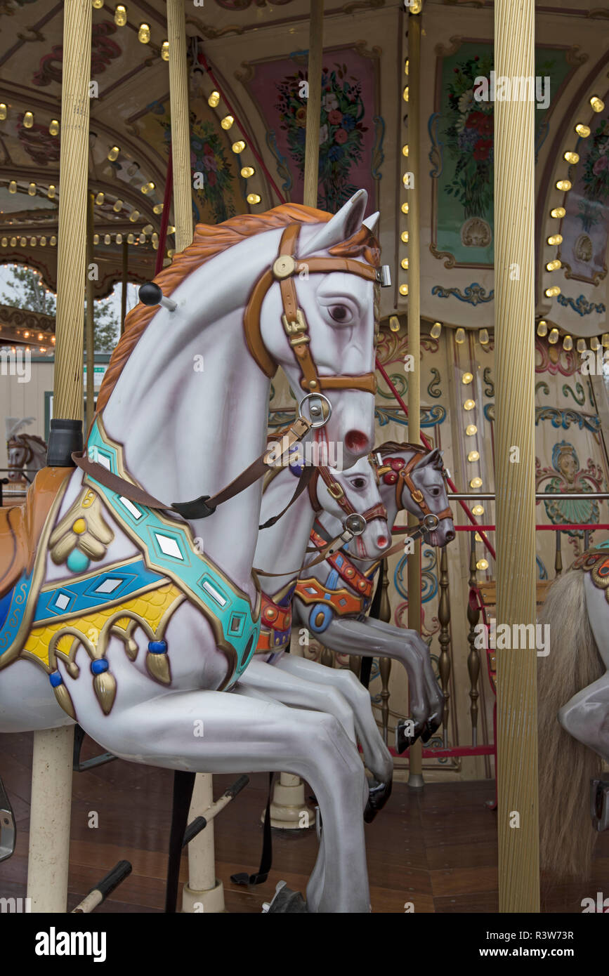 Carousel, Alaska State Fair, Palmer, Alaska, USA Stock Photo - Alamy