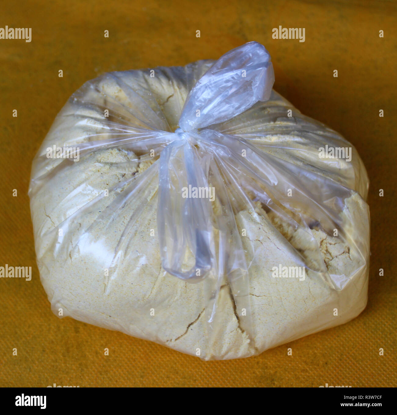 Corn flour in polythene bag Stock Photo - Alamy