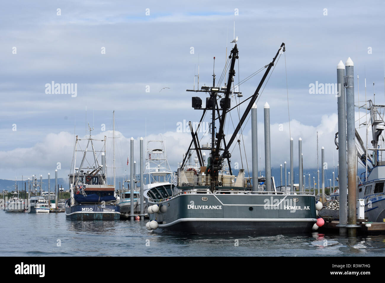 USA, Alaska, Homer boat harbor Stock Photo - Alamy