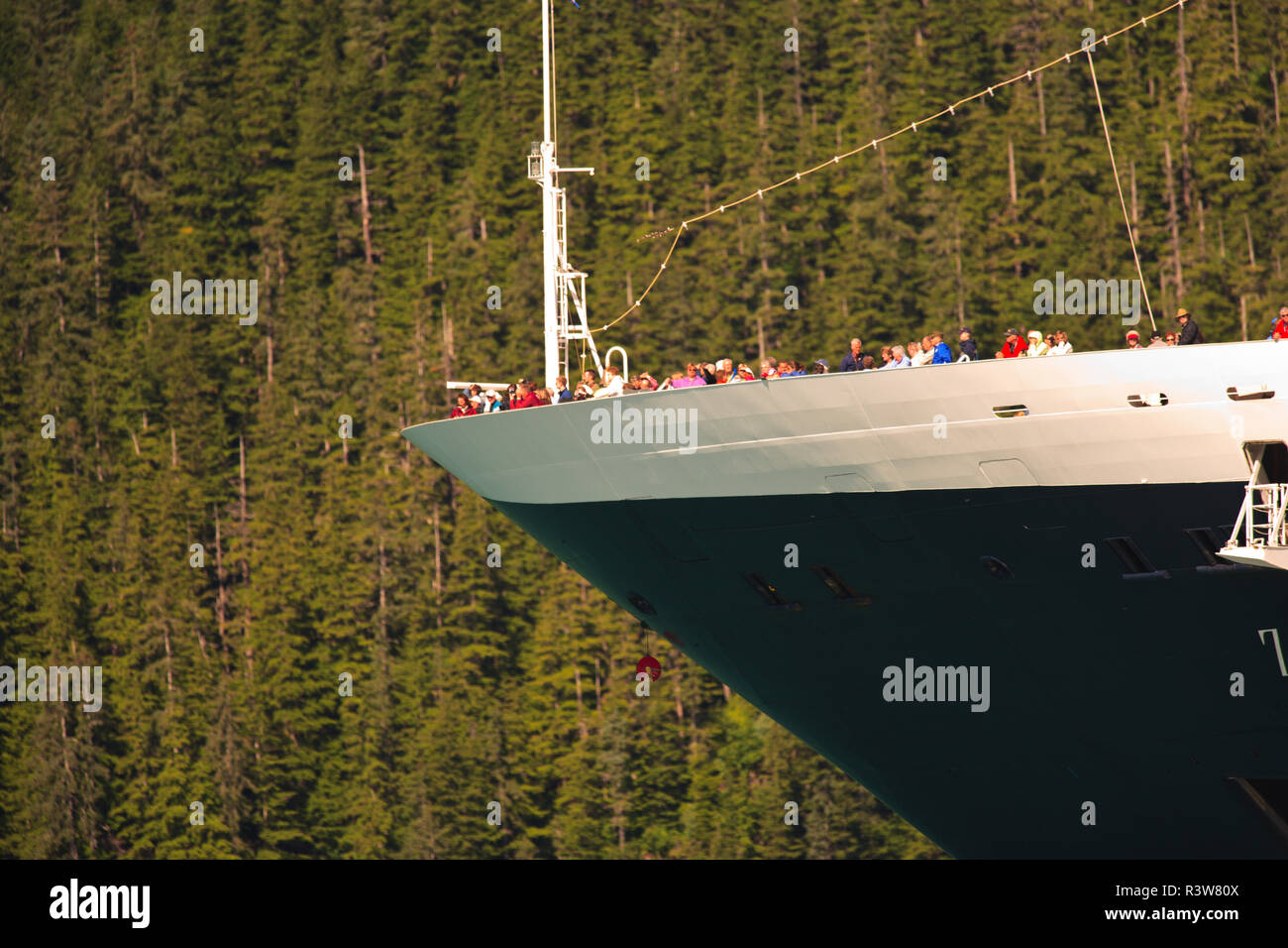 Cruise Ship bow wake, Tracy Arm, Tongass National Forest, Inside ...
