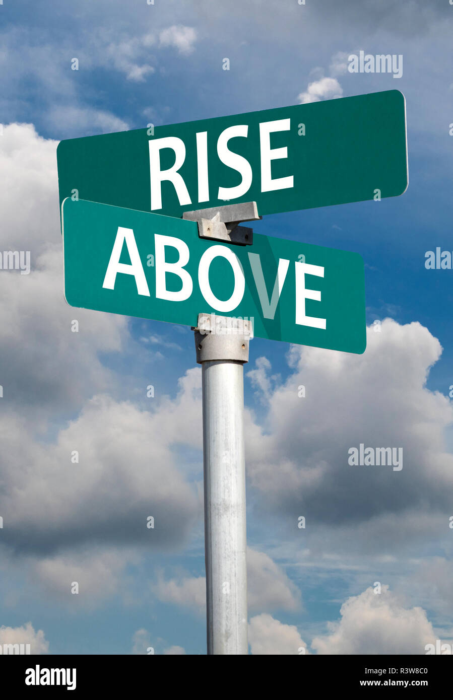 Rise above sign Stock Photo - Alamy