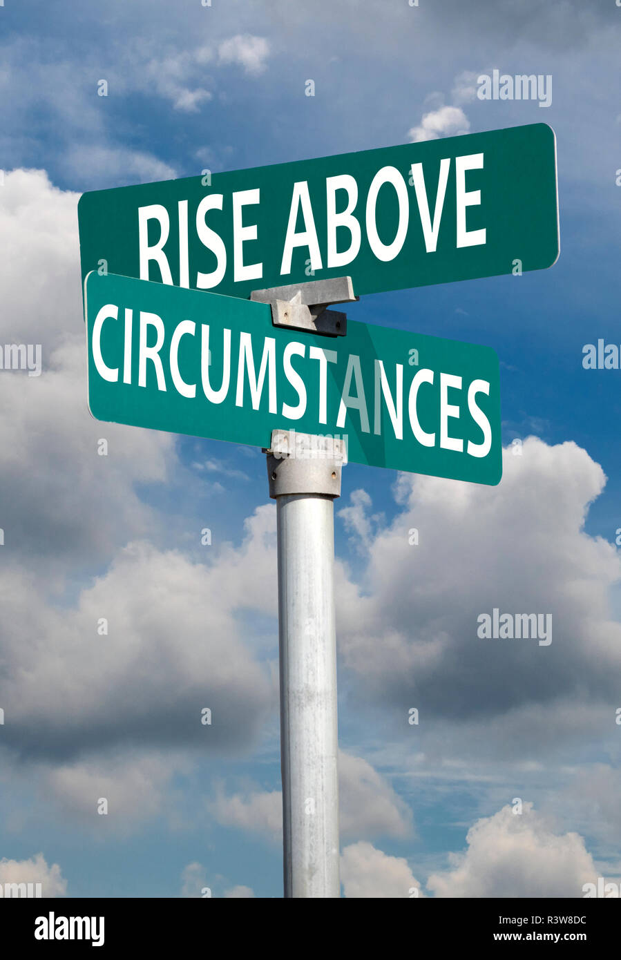 Rise above sign Stock Photo - Alamy