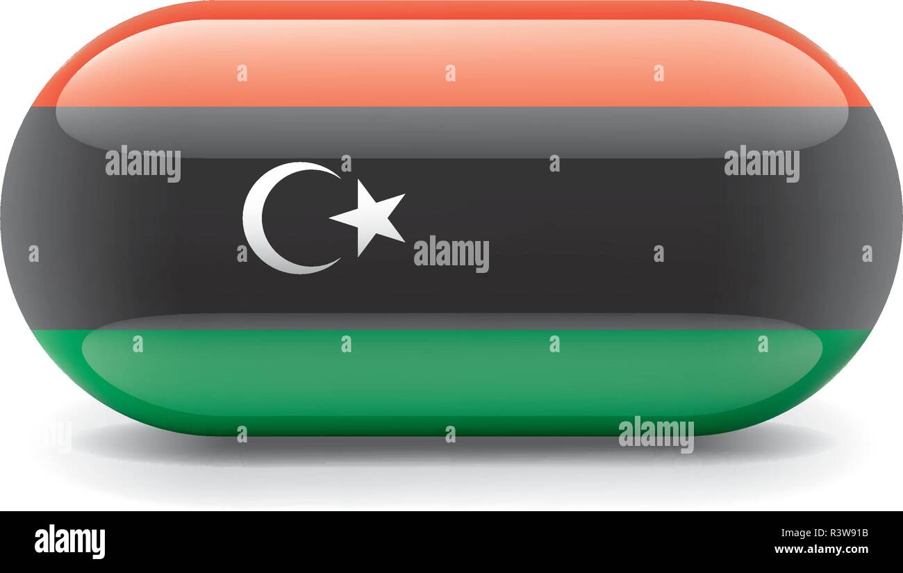 Libya flag, vector illustration on a white background Stock Vector ...