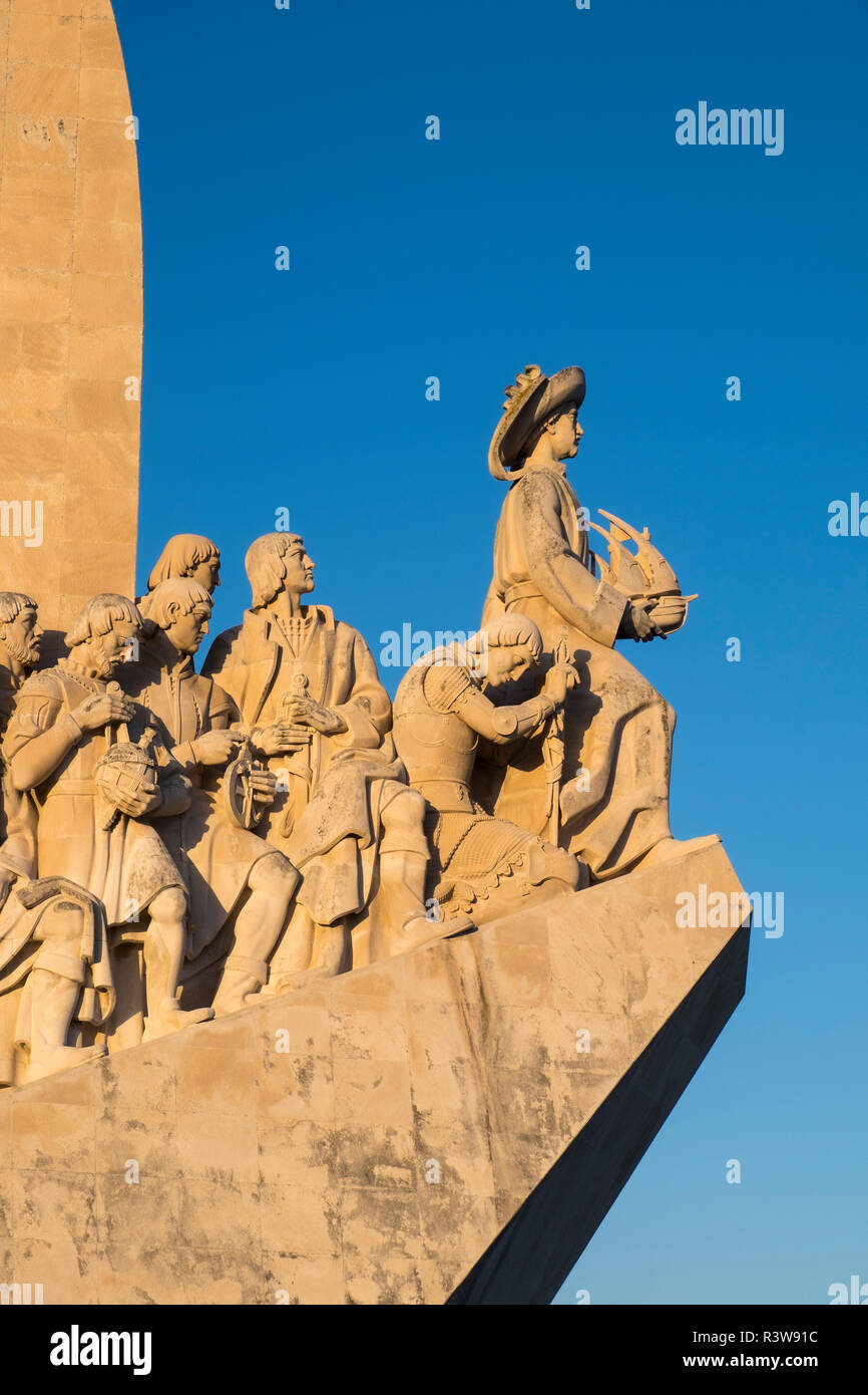 Detail of the Monument of Discoveries that features Portugal's ...