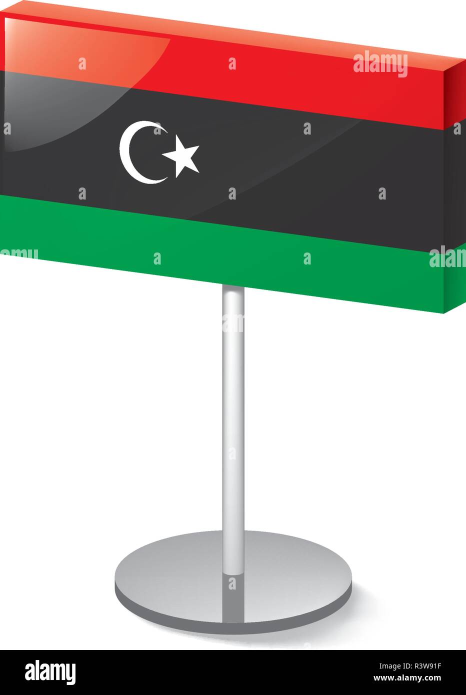 Libya flag, vector illustration on a white background Stock Vector ...