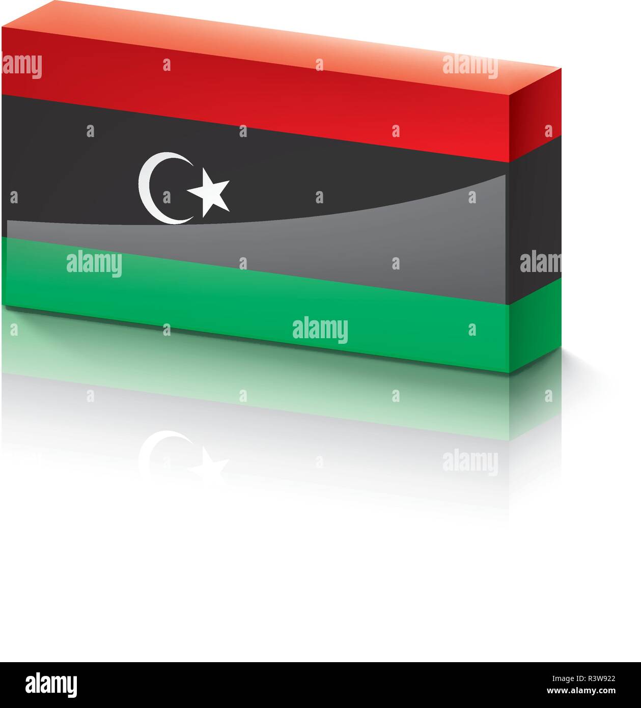 Libya flag, vector illustration on a white background Stock Vector ...