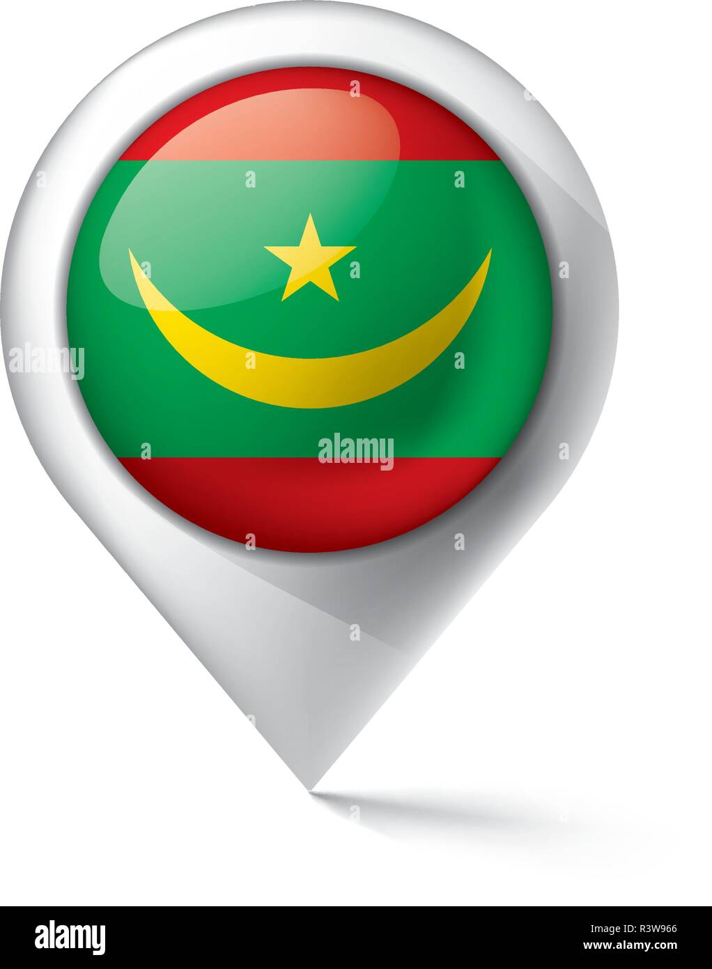 Mauritius flag, vector illustration on a white background Stock Vector ...