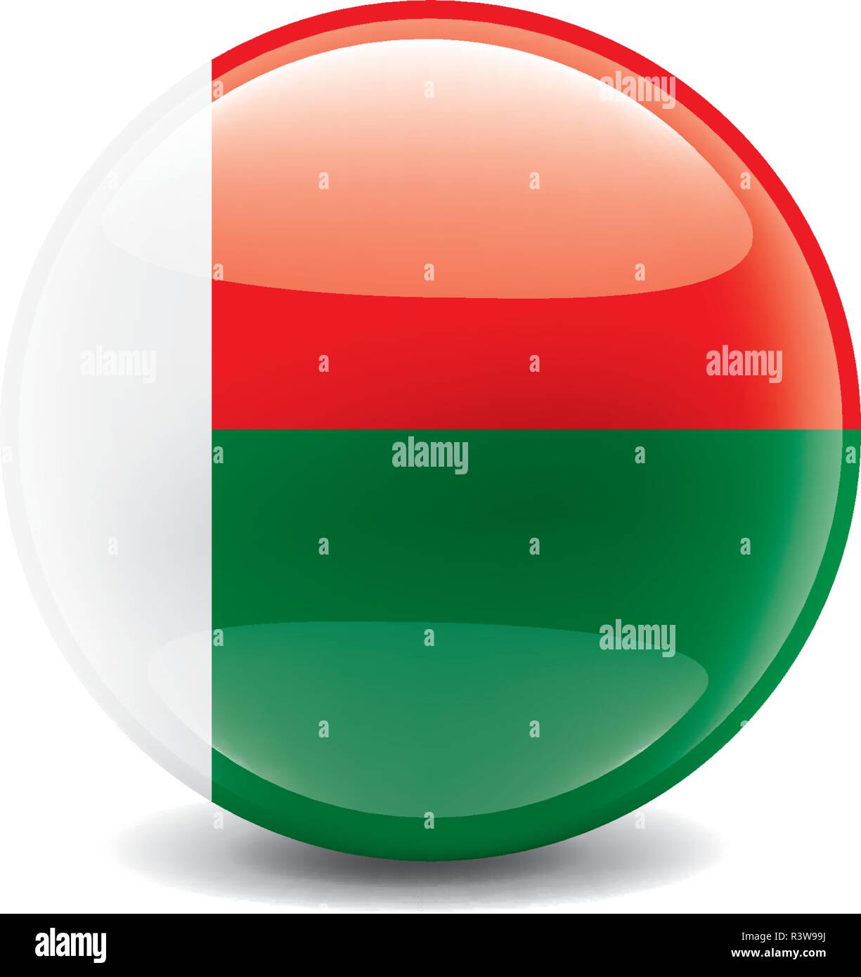 Madagascar flag, vector illustration on a white background Stock Vector ...