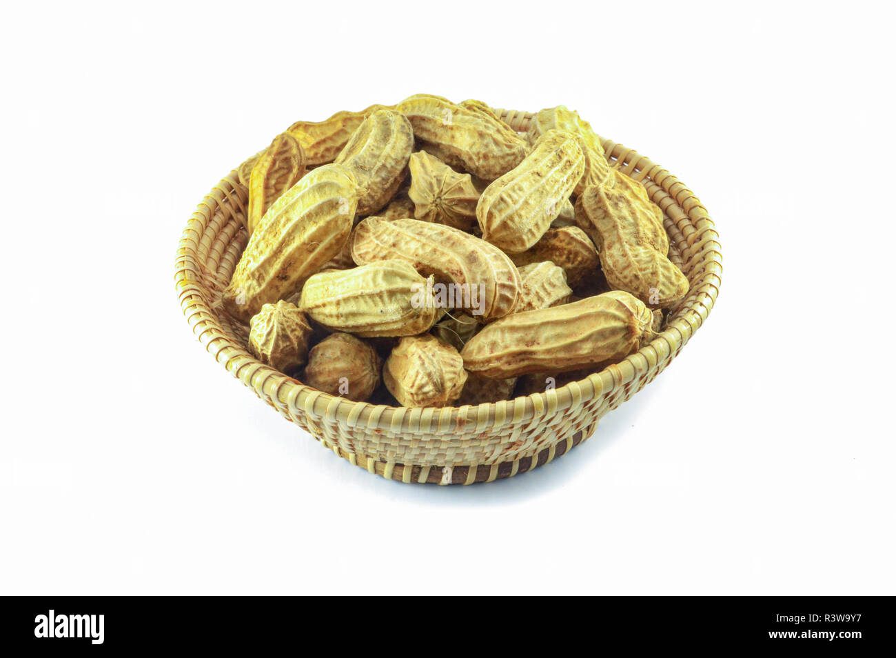 peanuts isolated / cooking of peanuts boiled in basket isolated on ...
