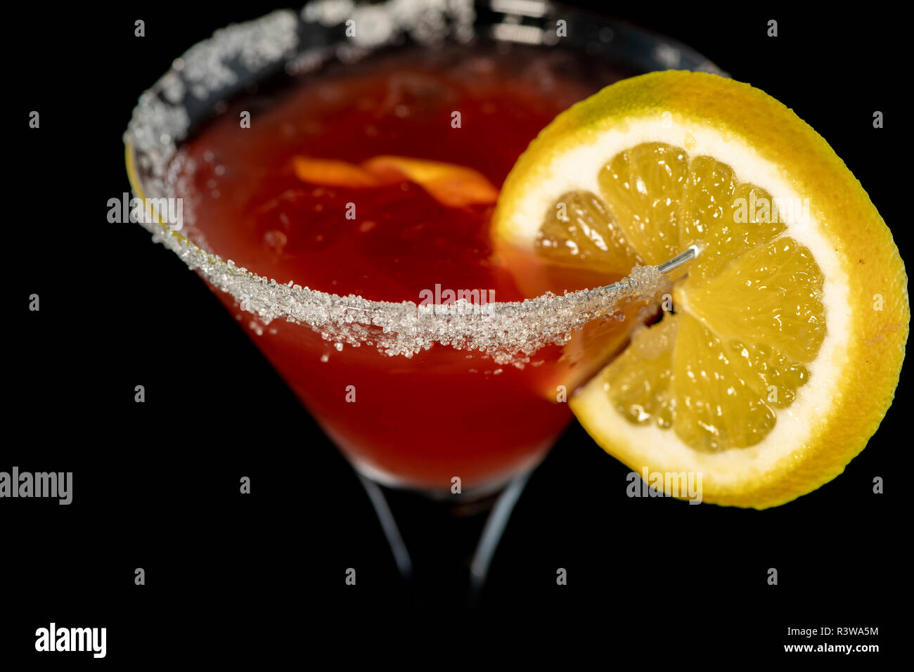 Cosmopolitan Cocktail with cranberry juice, vodka, lime juice and ...