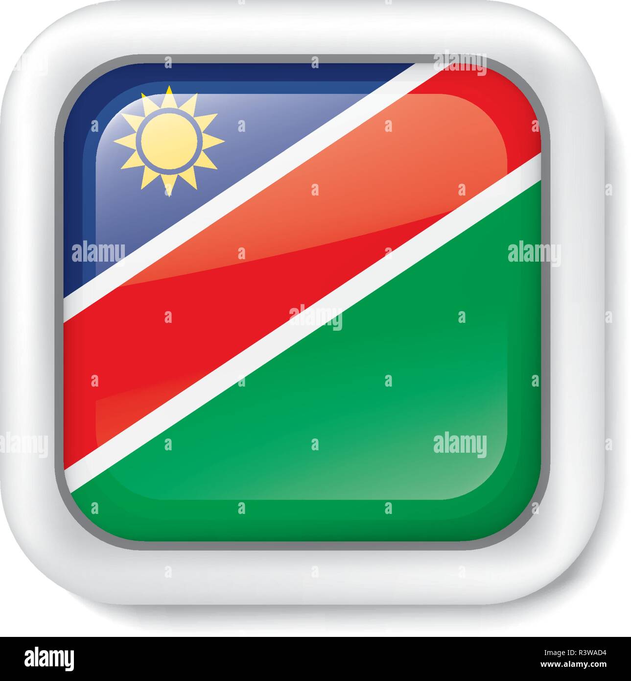 Namibia flag, vector illustration on a white background Stock Vector ...