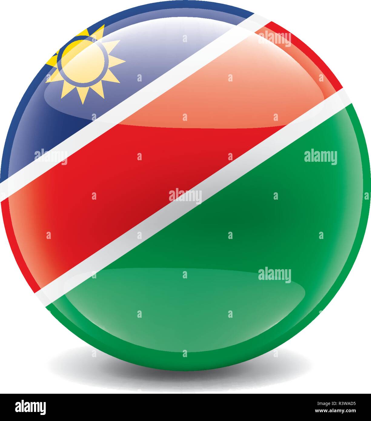 Namibia flag, vector illustration on a white background Stock Vector ...