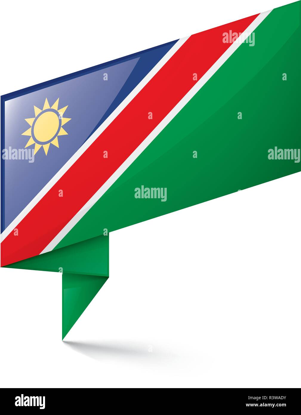 Namibia flag, vector illustration on a white background Stock Vector ...