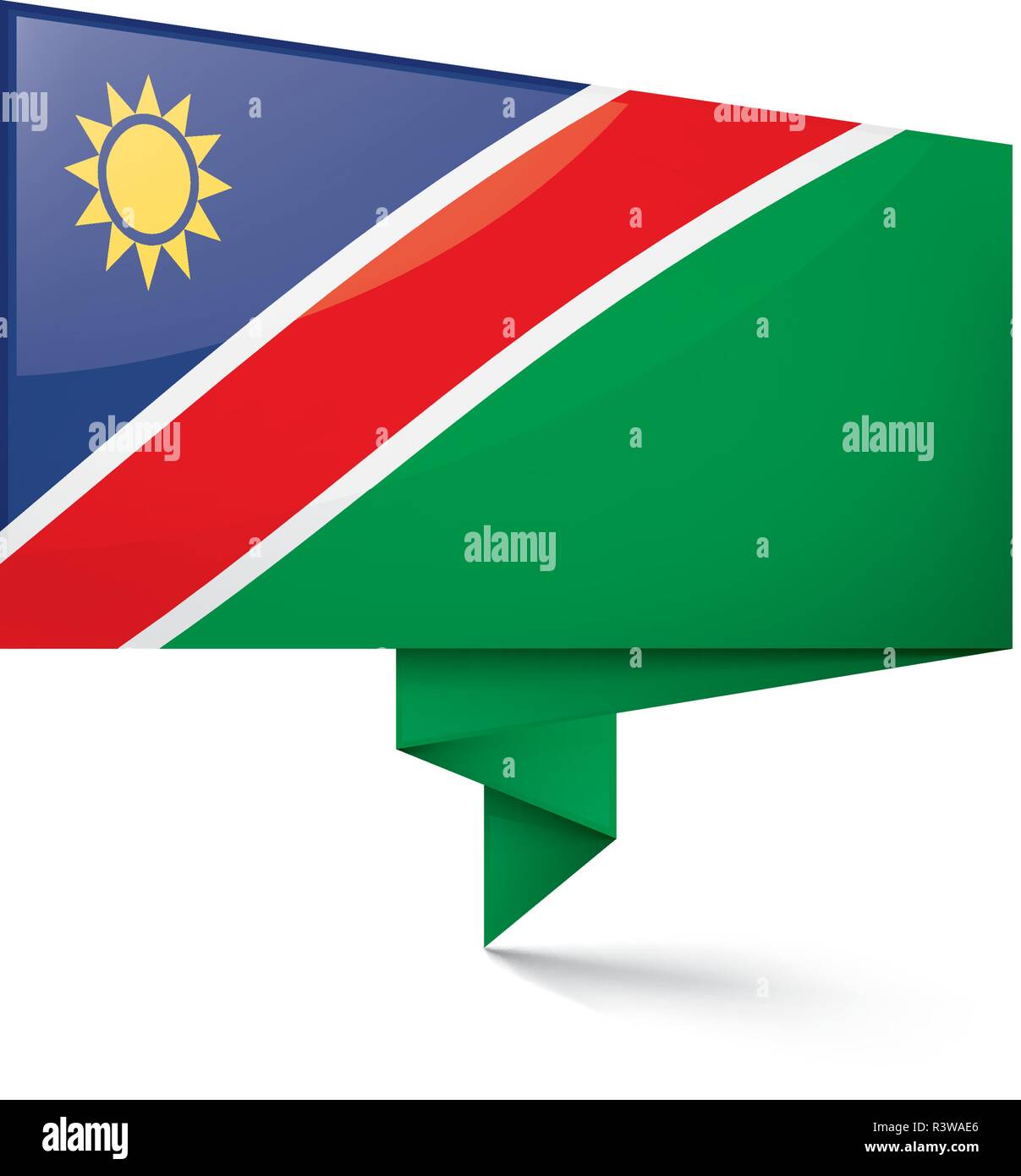 Namibia flag, vector illustration on a white background Stock Vector ...