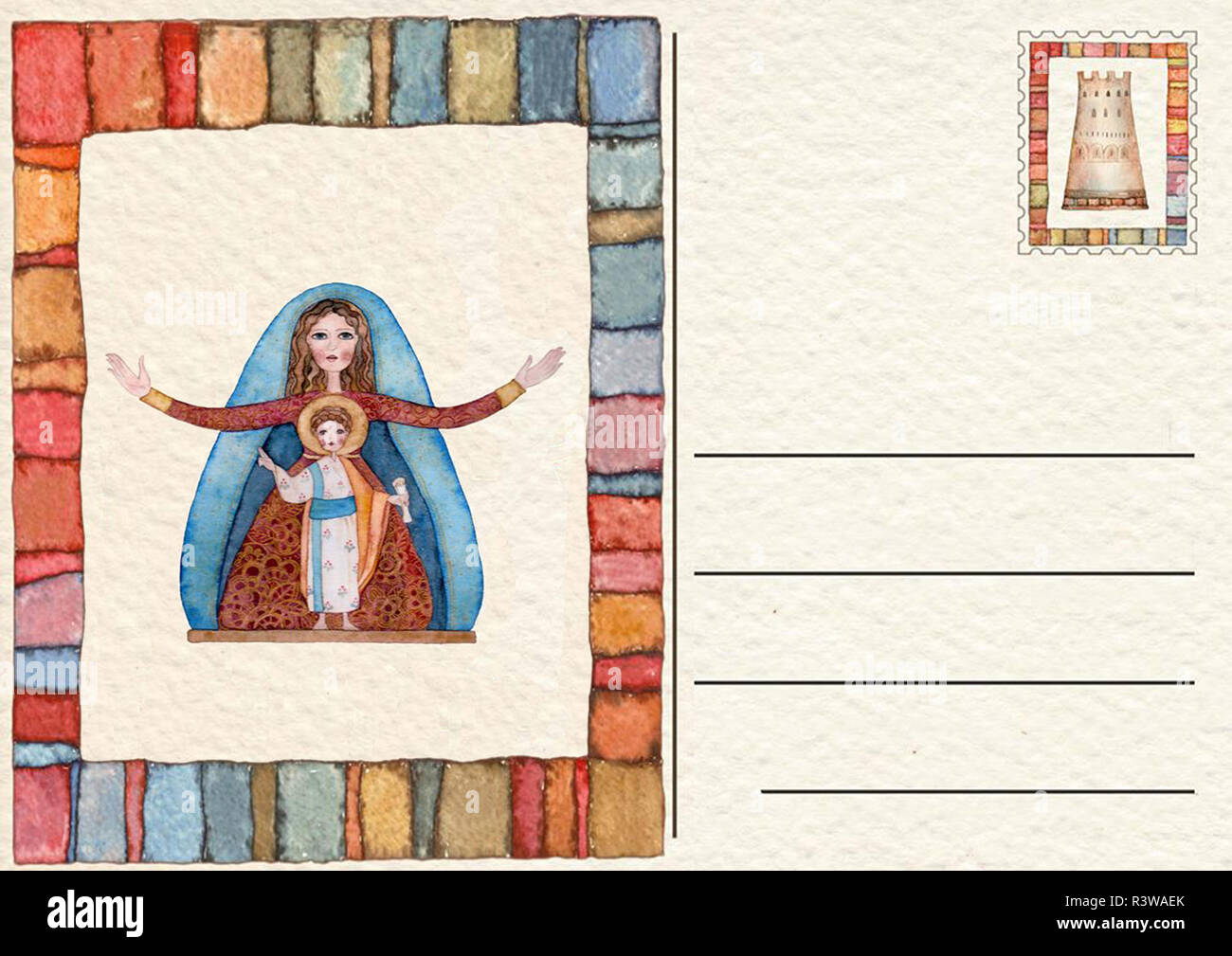 Christmas stamp with nativity scene hi-res stock photography and images ...