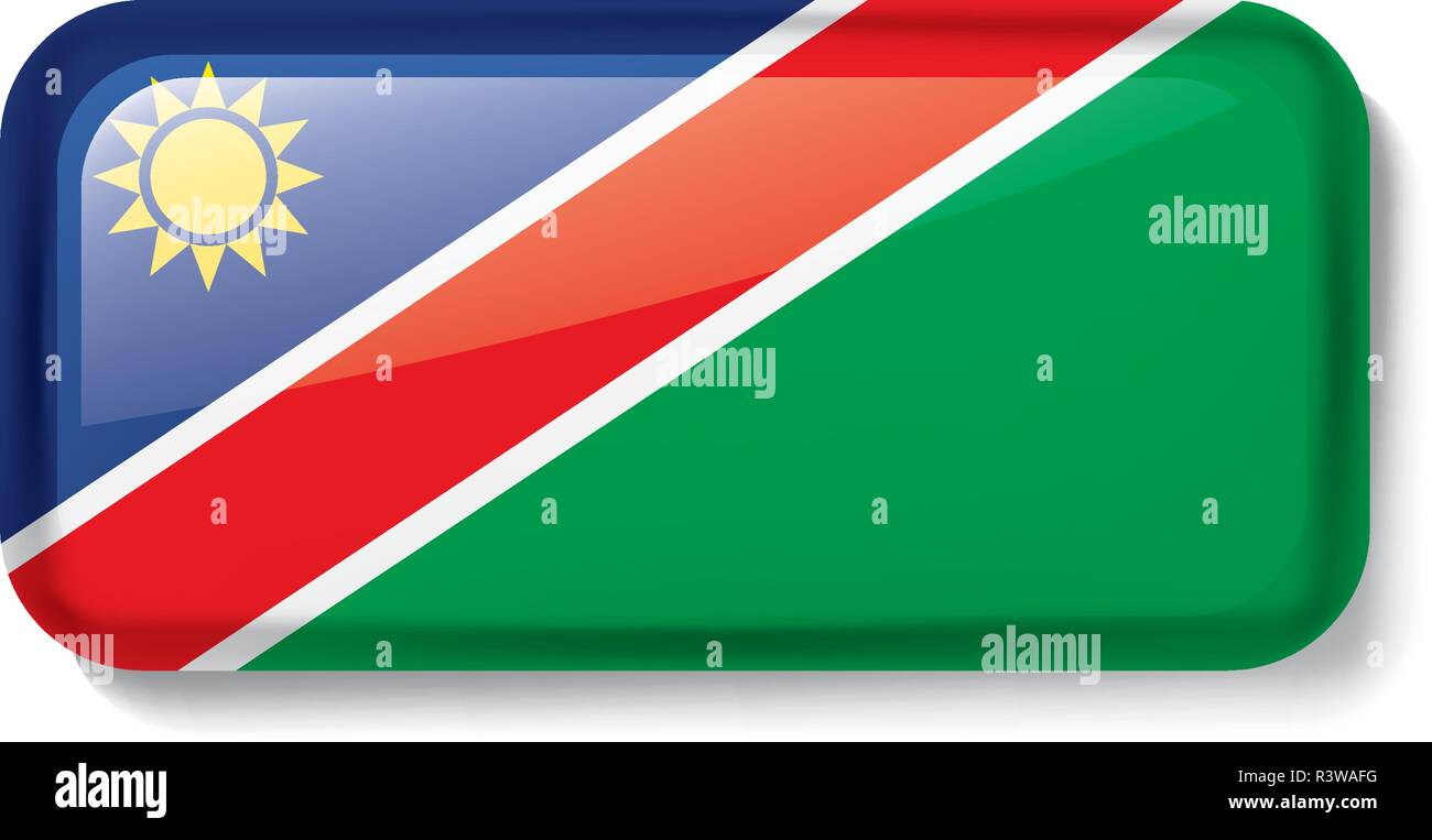 Namibia flag, vector illustration on a white background Stock Vector ...