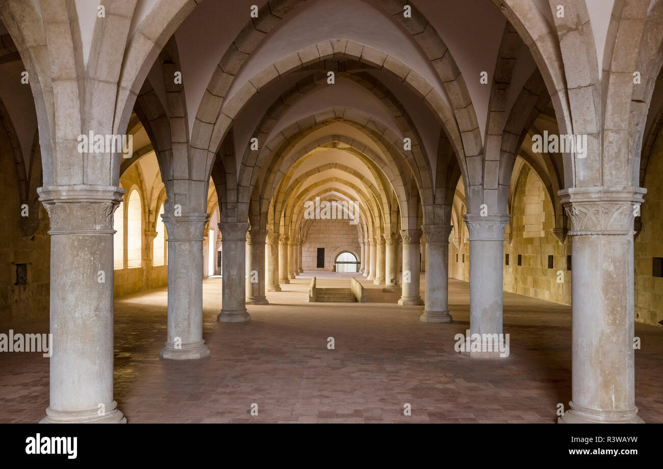 Monastery dormitory of Alcobaca, Mosteiro de Santa Maria de Alcobaca ...
