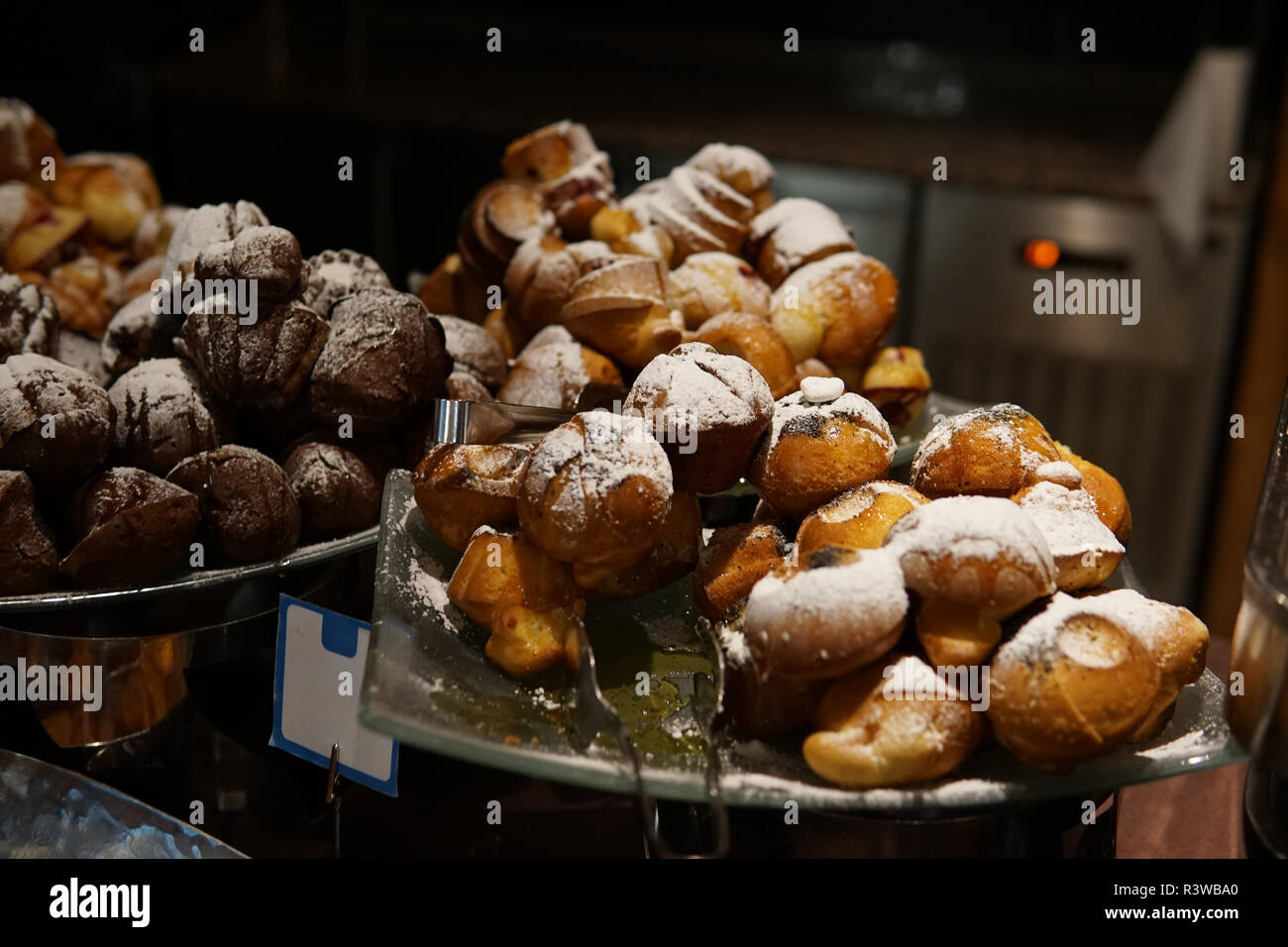 sweet muffins cakes Cupcakes in the kitchen of the restaurant Stock ...