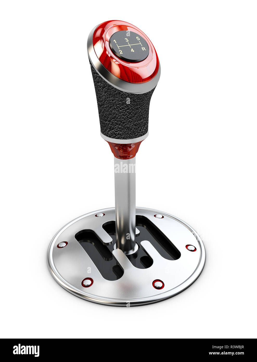 3d illustration of gearshift isolated on white background Stock Photo ...