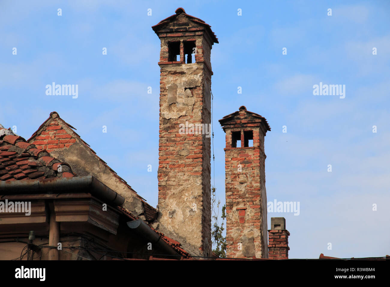 Tall brick chimneys hi-res stock photography and images - Alamy