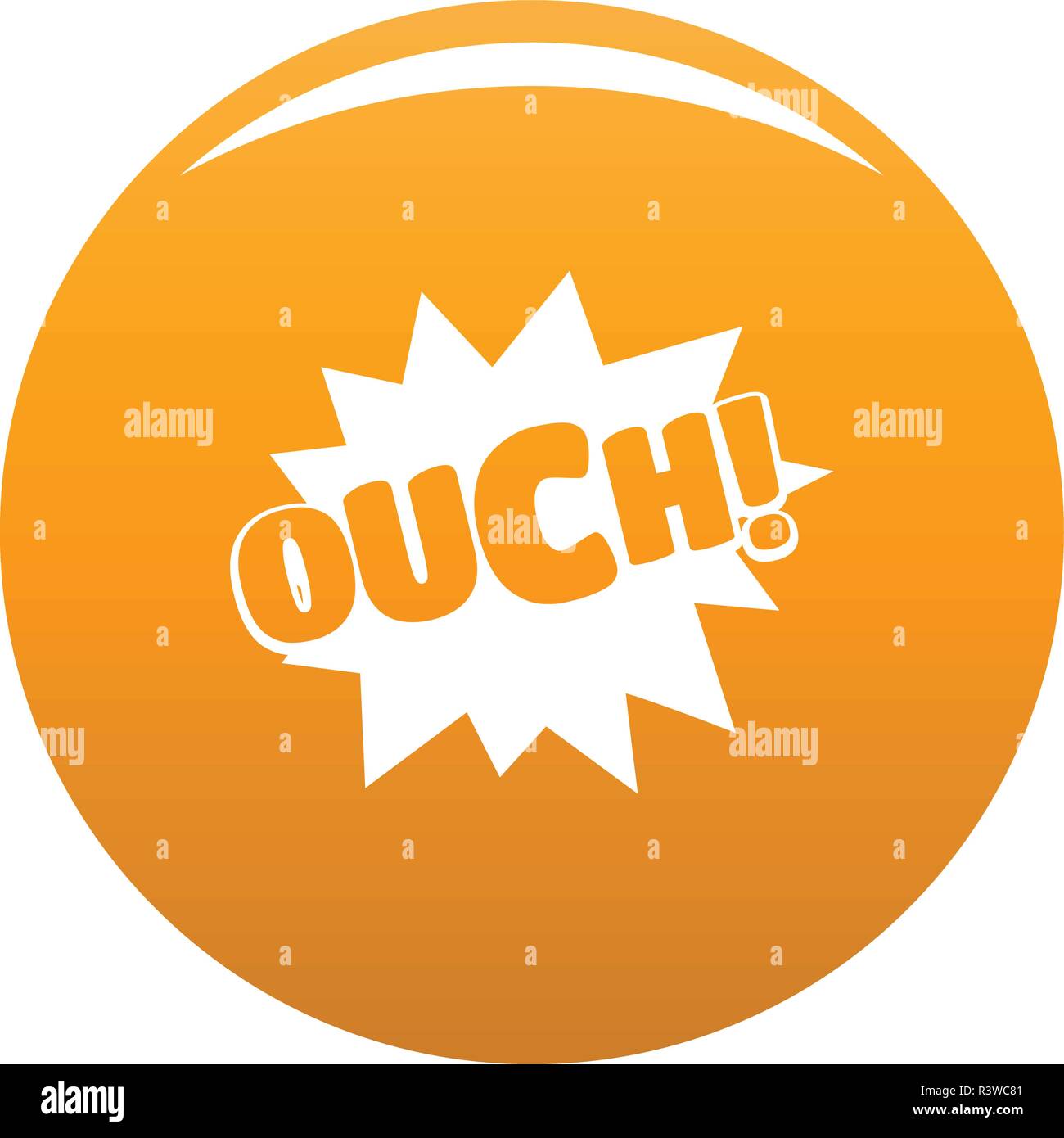 Comic boom ouch icon. Simple illustration of comic boom ouch vector ...