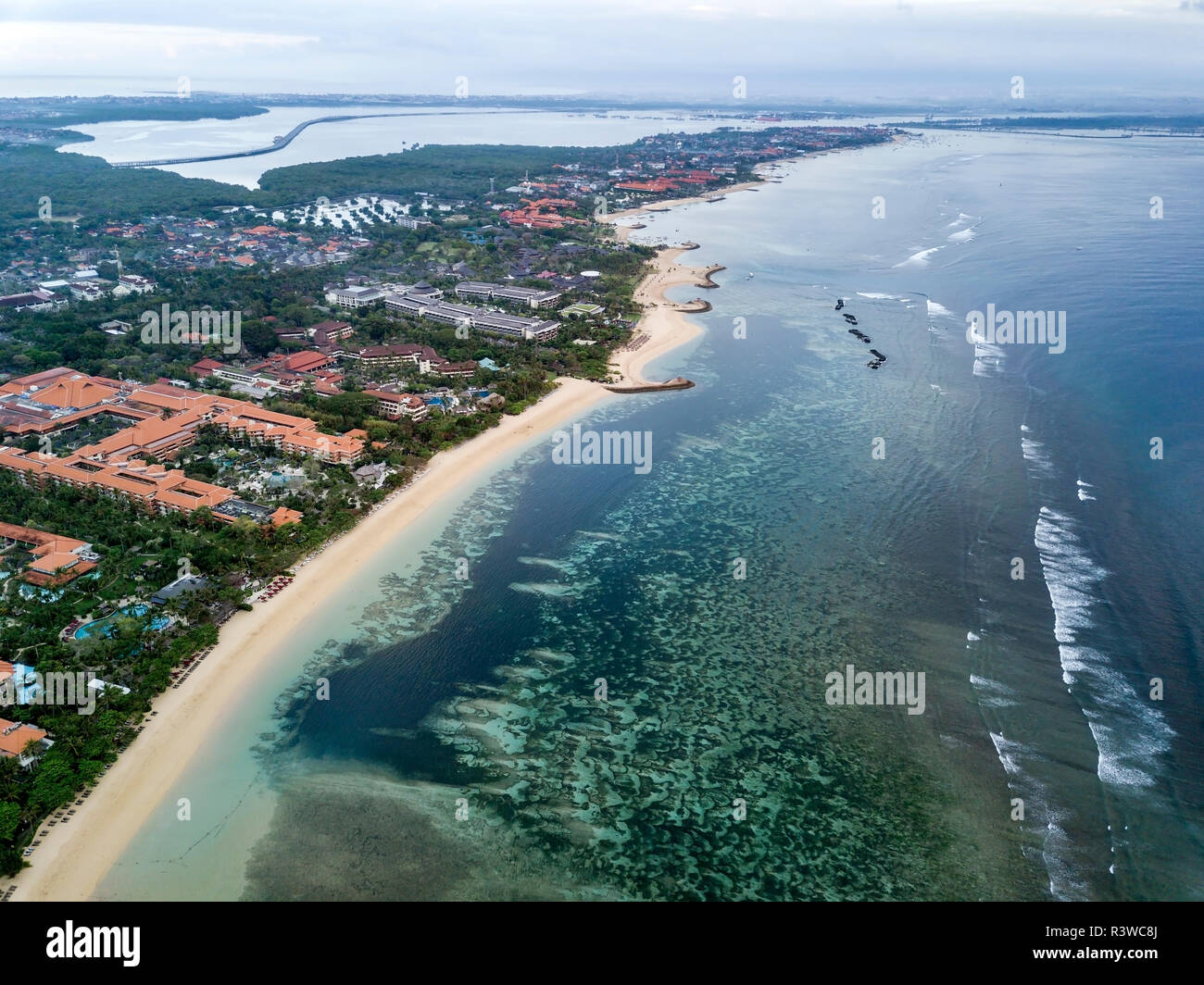 Indonesia, Bali, Aerial view of Nusa Dua beach Stock Photo - Alamy