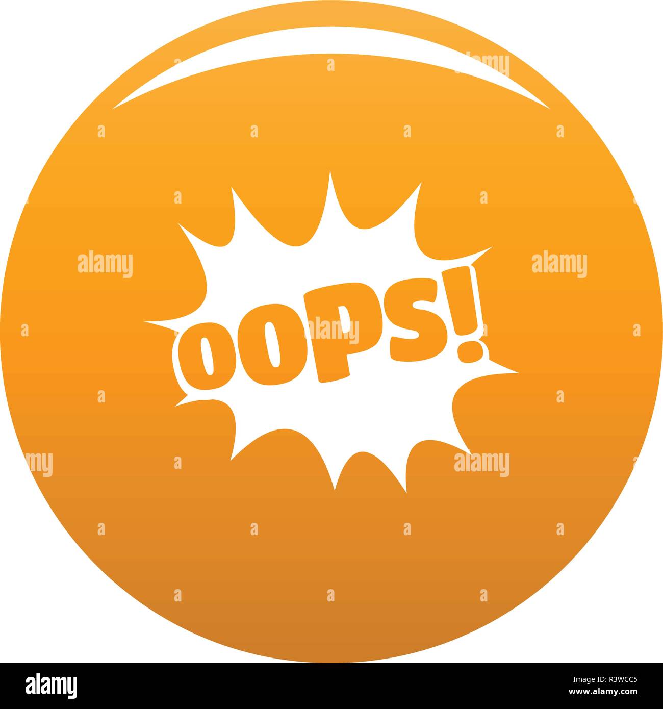 Comic boom oops icon. Simple illustration of comic boom oops vector ...