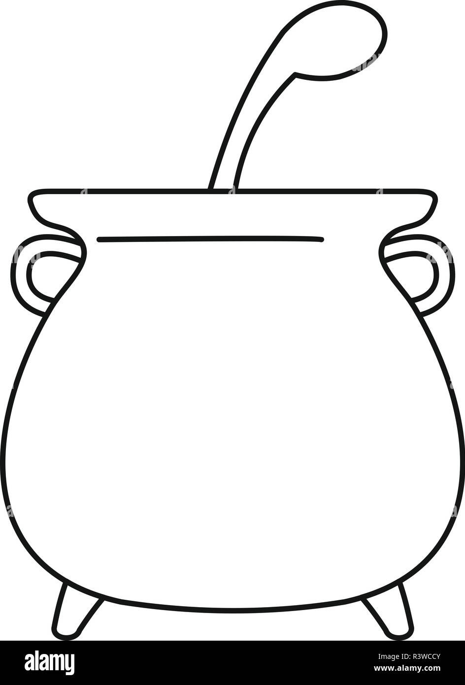 Boiled cauldron icon. Outline boiled cauldron vector icon for web ...