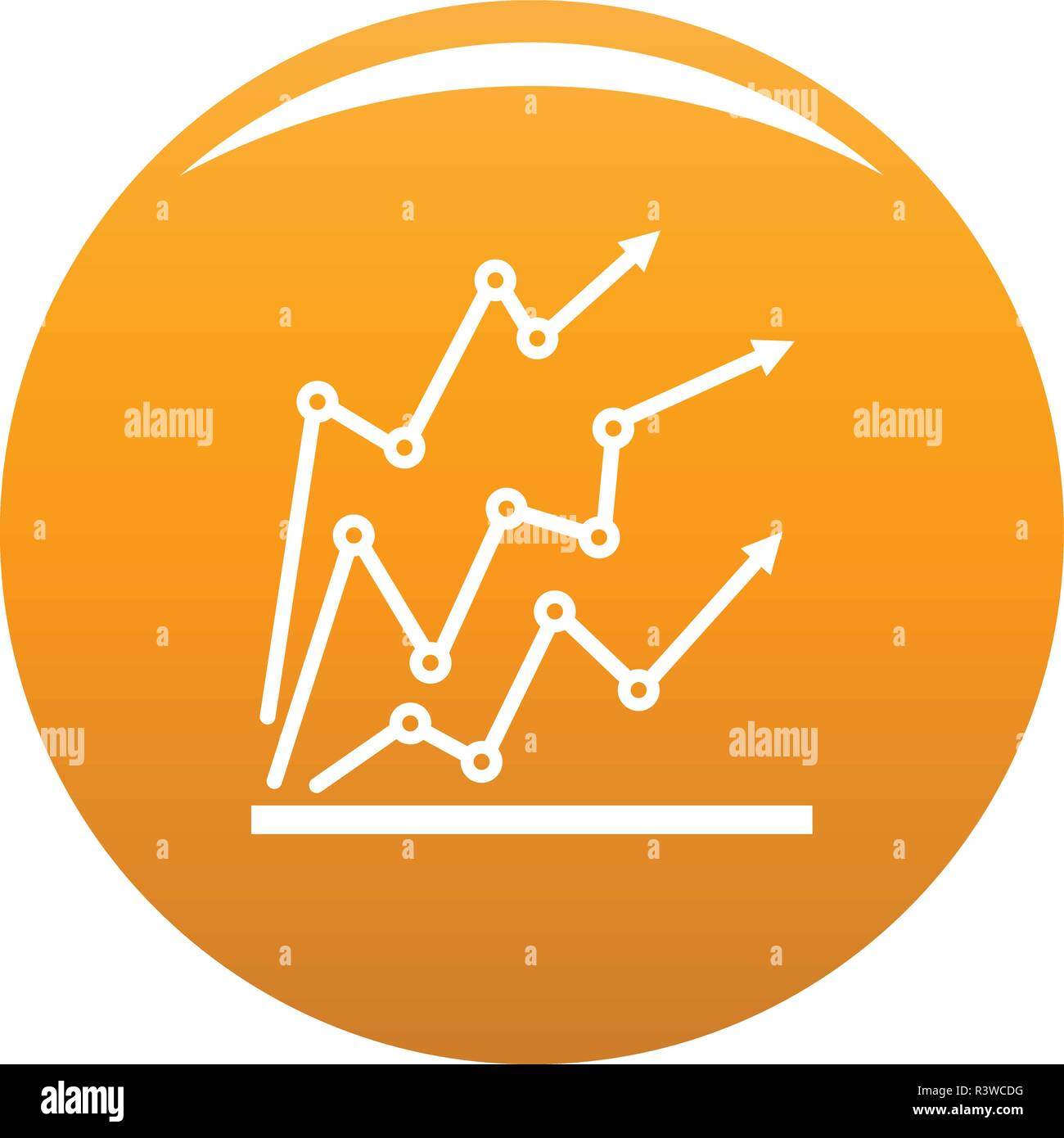 Chart icon. Simple illustration of chart vector icon for any any design ...