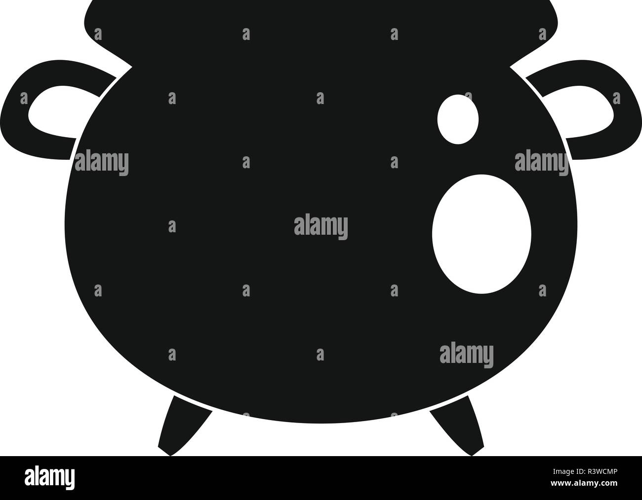 Vintage cauldron icon. Simple illustration of vintage cauldron vector ...