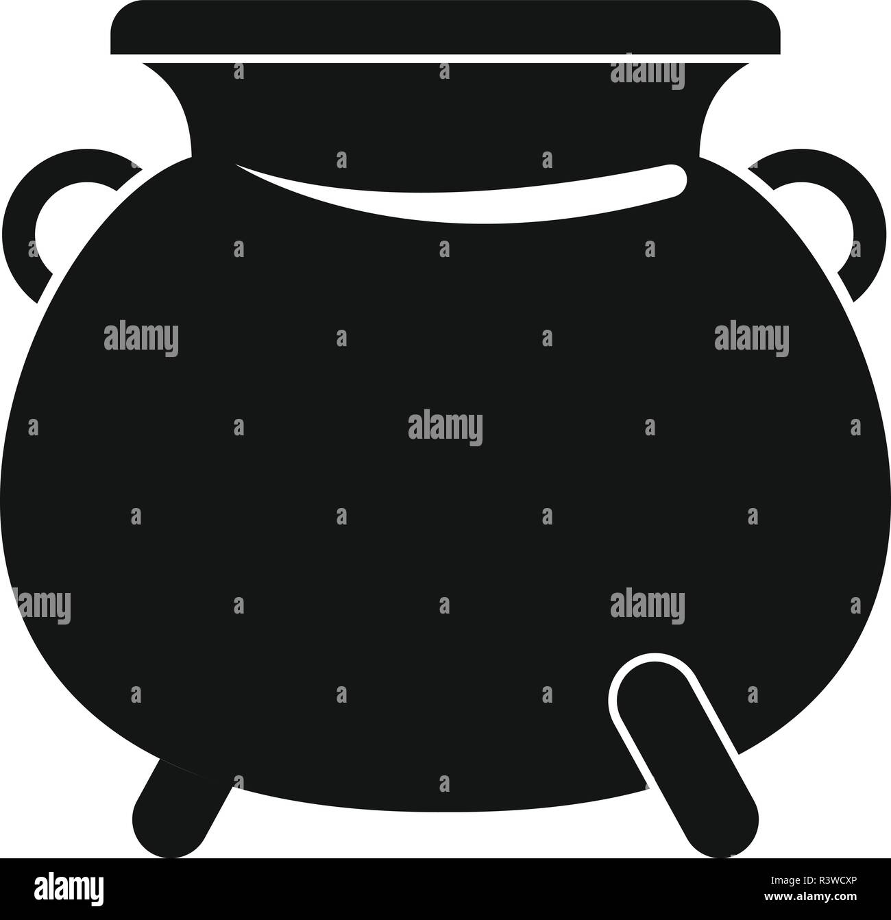 Cauldron pot icon. Simple illustration of cauldron pot vector icon for ...
